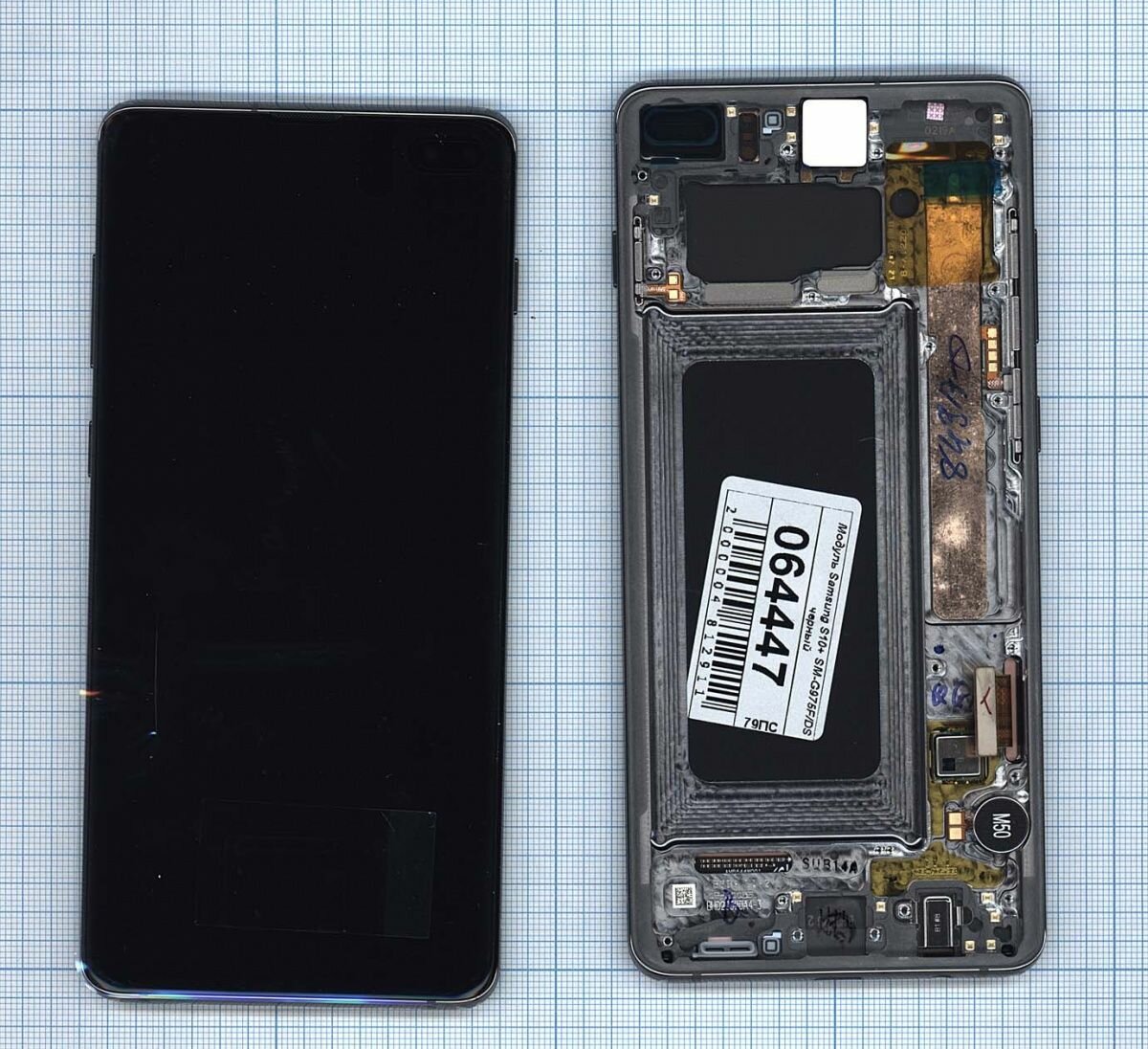 Дисплей (матрица + тачскрин) для смартфона Samsung Galaxy S10+ SM-G975F/DS черный