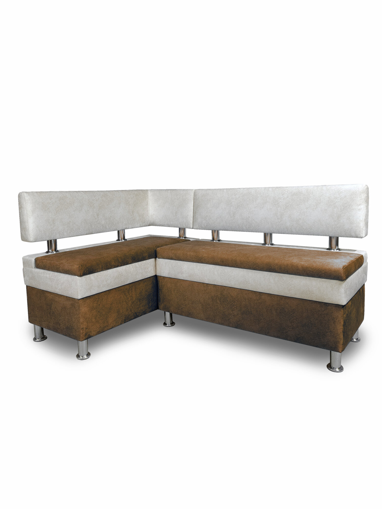 Кухонный уголок Форум-4 (110х152 левый) Коричневый/слоновая кость