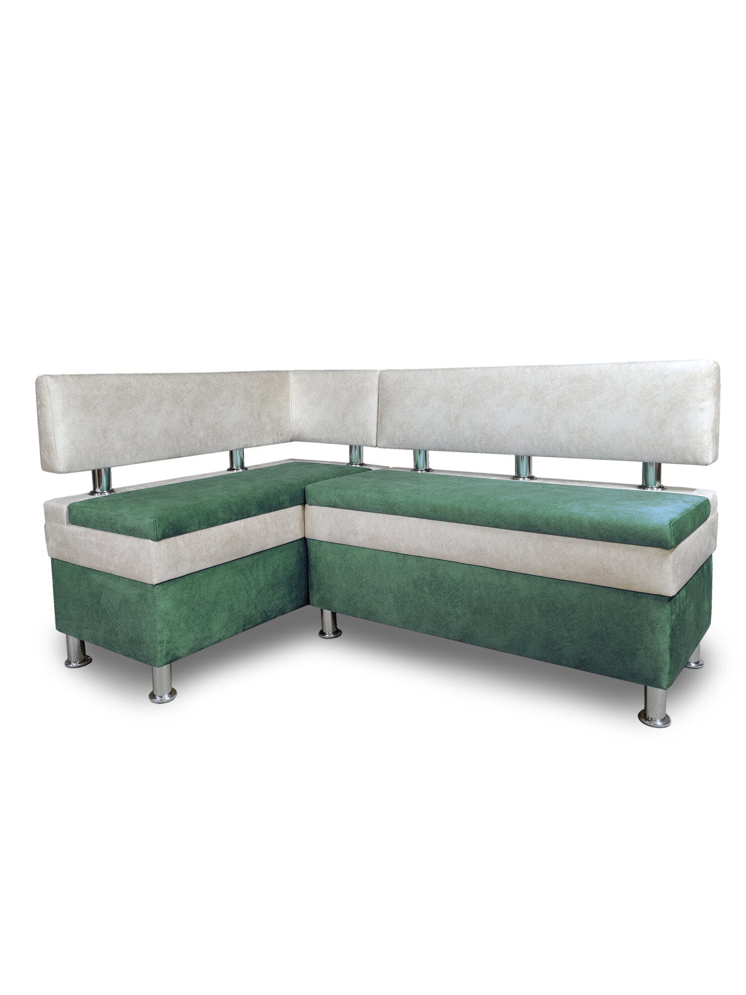 Кухонный уголок Форум-4 (110х152 левый) Зеленый/слоновая кость