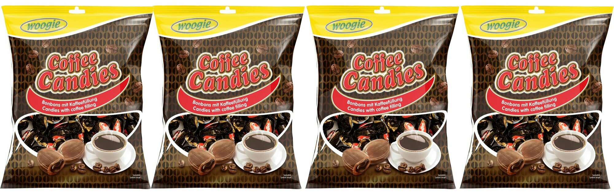 Карамель леденцовая со вкусом кофе WOOGIE Coffee Candies (Австрия) 150 гр. х 4 шт.