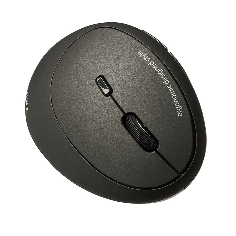 SANWA Беспроводная оптическая мышь для офиса бизнеса игр вертикальное захвата - Черная