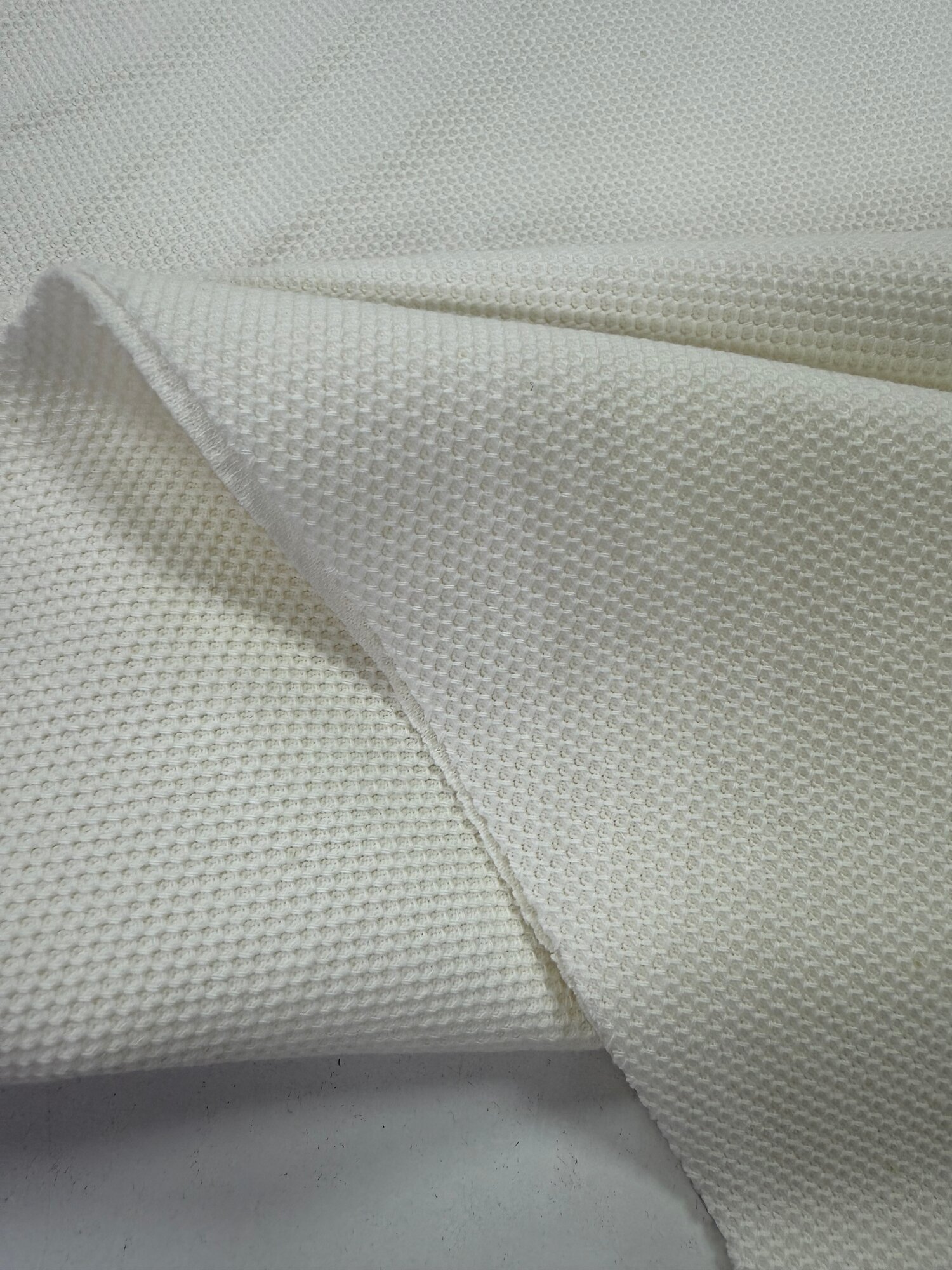 Ткань пике Лакост, хлопок-вискоза 50%/50%, Турция, плотность 220г, цвет Белый