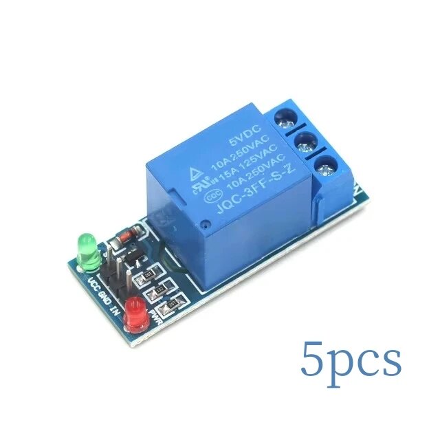 5шт Релейный модуль 5V Blue JQC-3FF-S-Z
