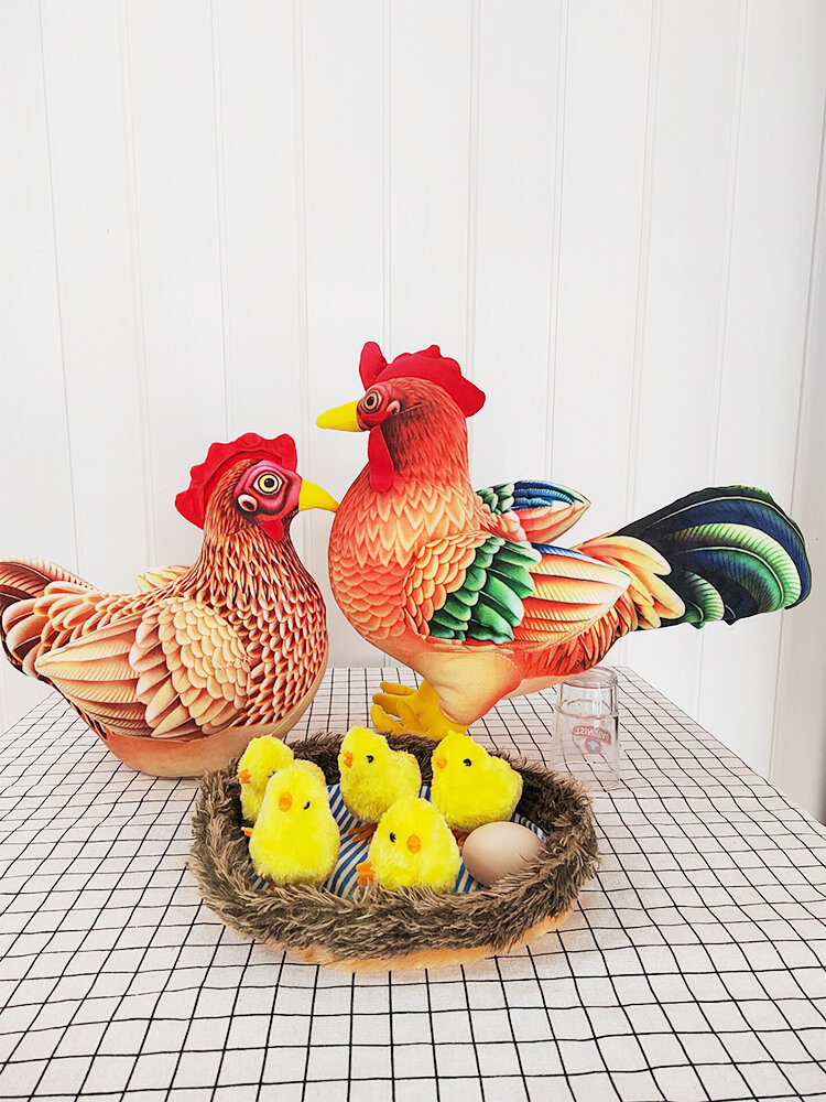 Имитация куклы цыпленка, плюшевая игрушка, большой петух, курица, тряпичная кукла, свадебная курица, детский подарок на