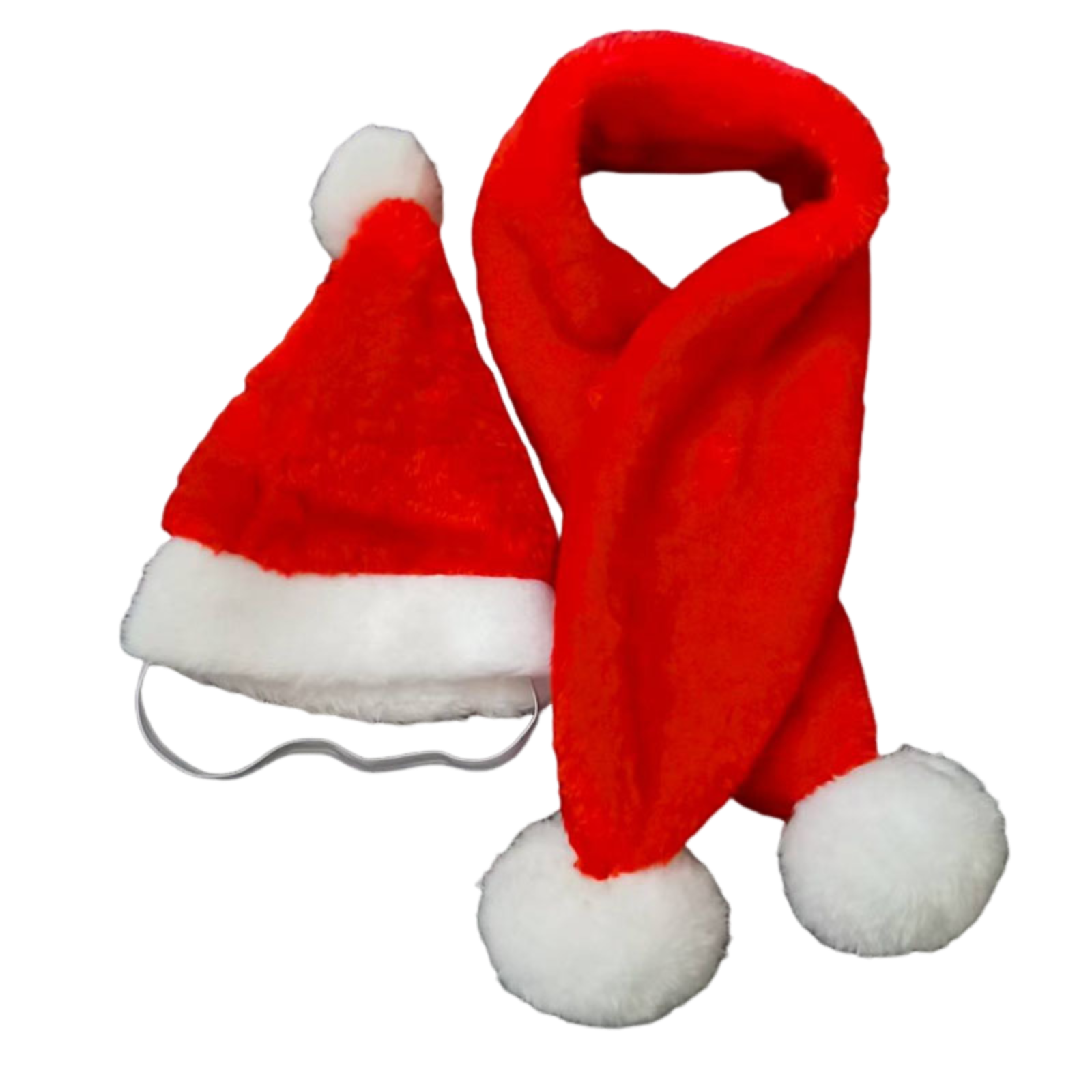 Gorro y Bufanda para Perro de Navidad, Disfraz Ajustable de Punto con Pompón, Traje para Perros Pequeños Medianos Grandes, Talla XL, Rojo, Gorro 14*20CM (ancho x alto), Lista de Artículos: Gorro para Mascota Rojo + Bufanda