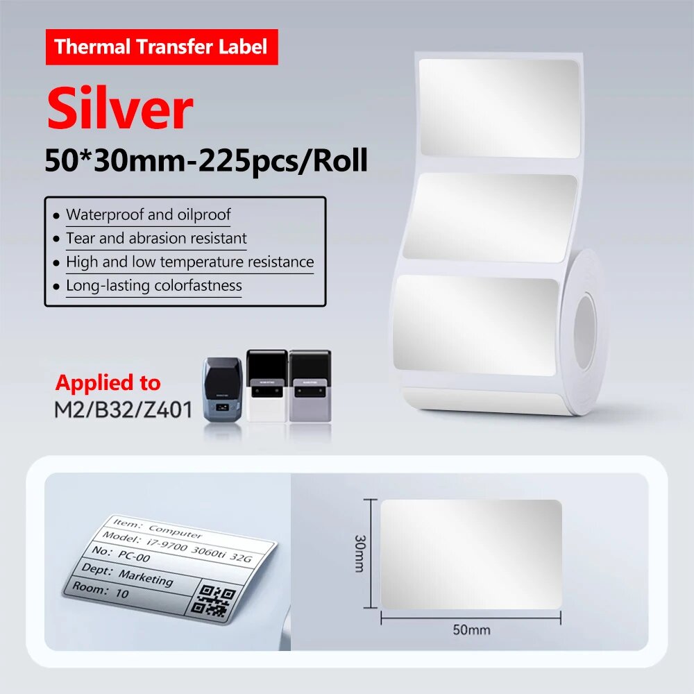 Принтер этикеток Niimbot M2, цветные термопереносные этикетки, наклейка, бумажный клей, сетевой органайзер, этикетка для ювелирных изделий и цветная лента