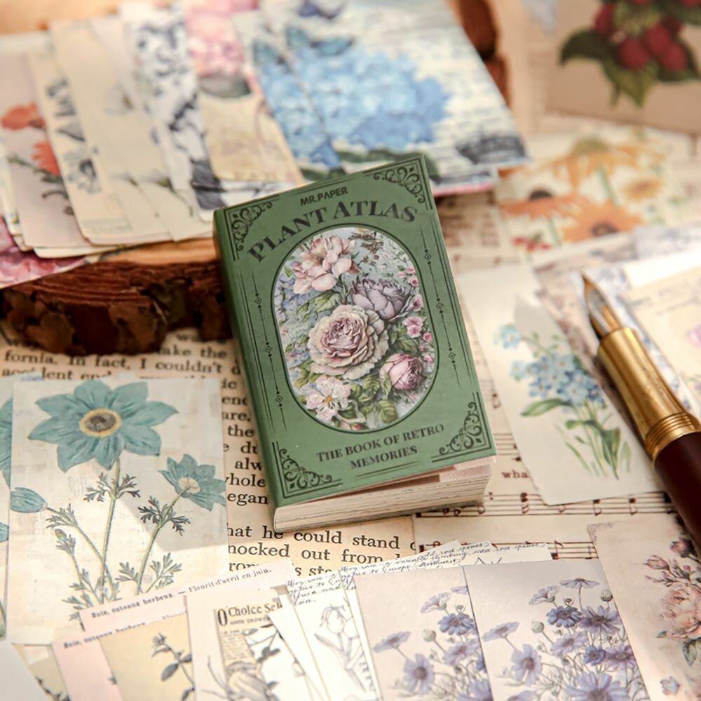 Бумага для скрапбукинга Mr.paper Ретро стиль 50 листов/книга Можно использовать для украшения блокнотов Материалы ручной работы DIY