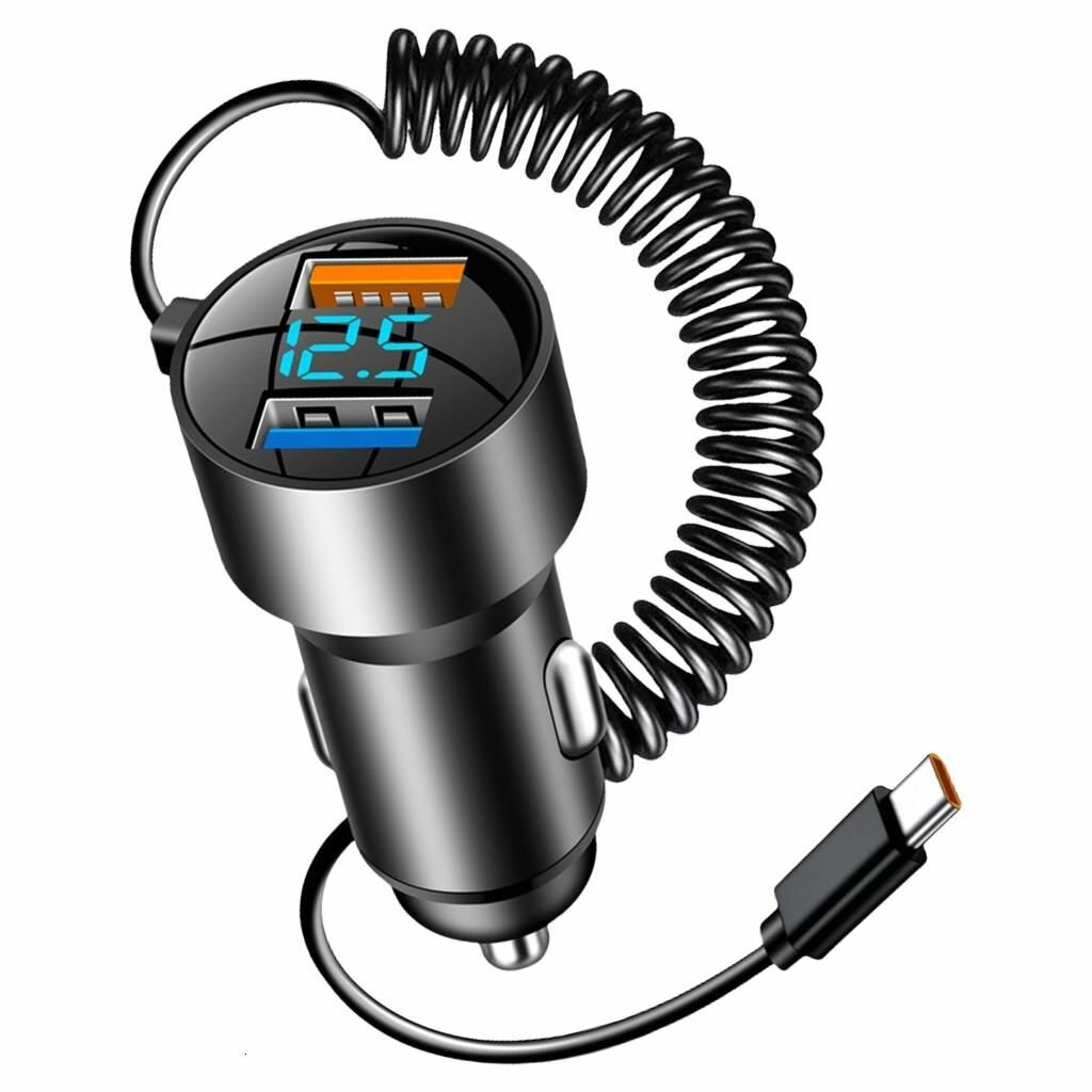 Кабель USB C для зарядки в автомобиле, USB USB - 100W