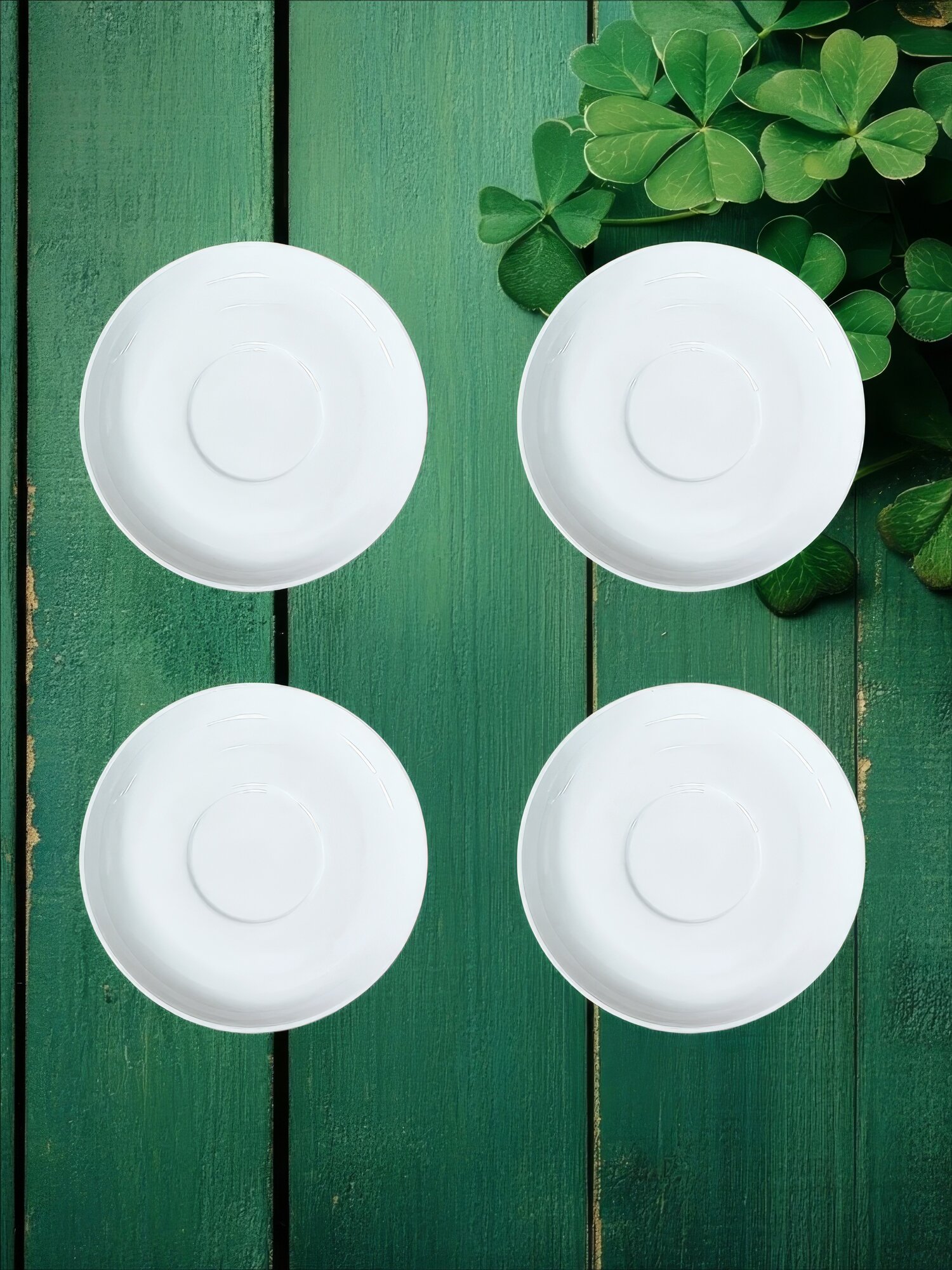 Блюдце фарфоровое 16 см 4 штуки Добрушский фарфоровый завод