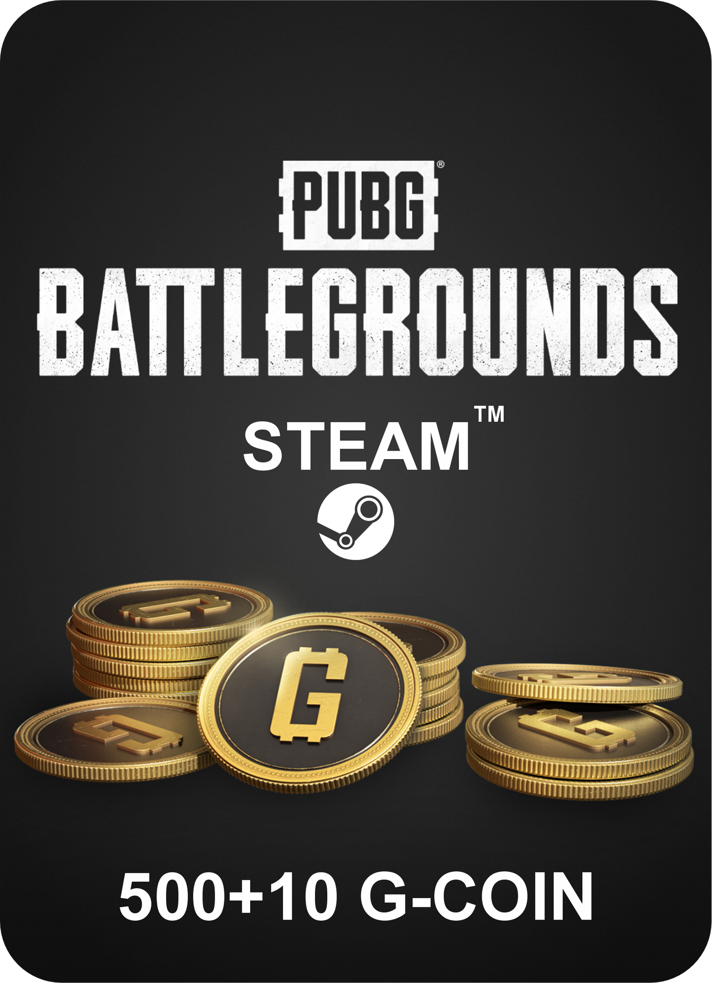 Подарочная карта PUBG Steam PC 500+10 G-Coin - Любой Регион / Gift Card PUBG Steam PC 500+10 G-Coin - Global