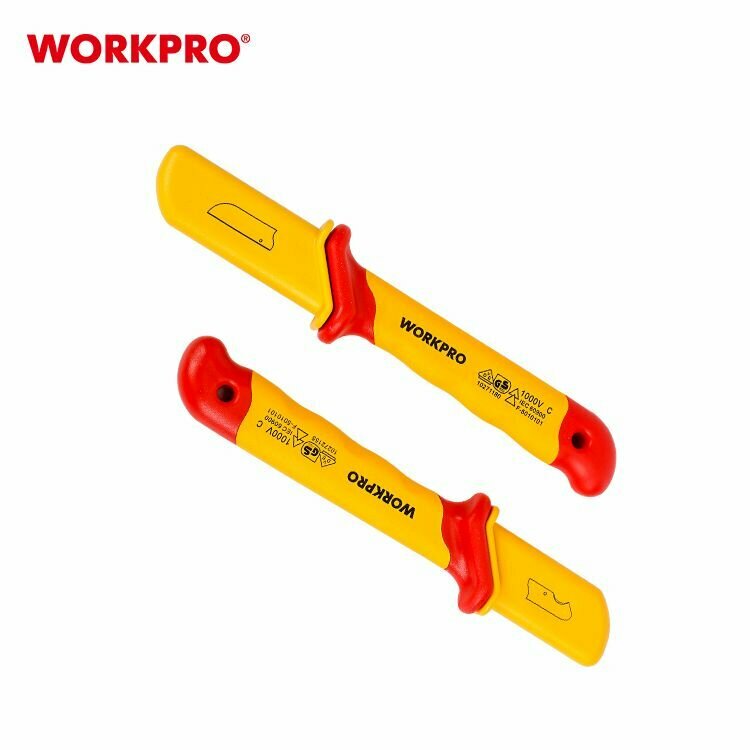 Нож диэлектрический с прямым лезвием 50x180мм (до 1000 В) WORKPRO