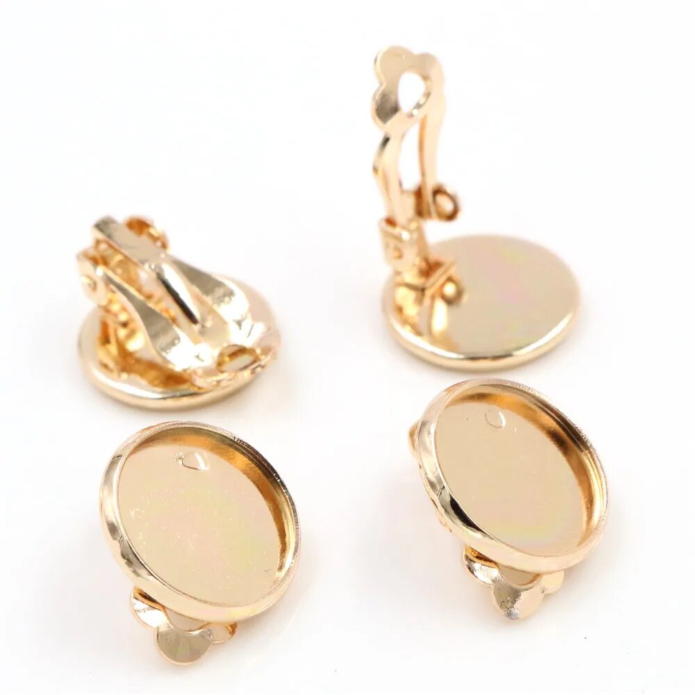 Медные клипсы для ушей Wadsfred, 10 шт, 8 цветов 12 мм, KC Gold