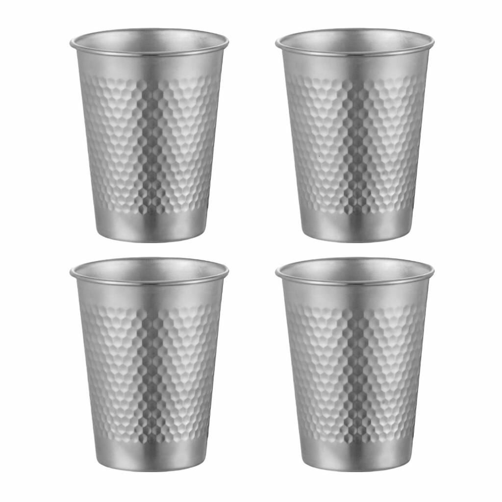 Набор стаканов из нержавеющей стали, 4 шт, 400ml