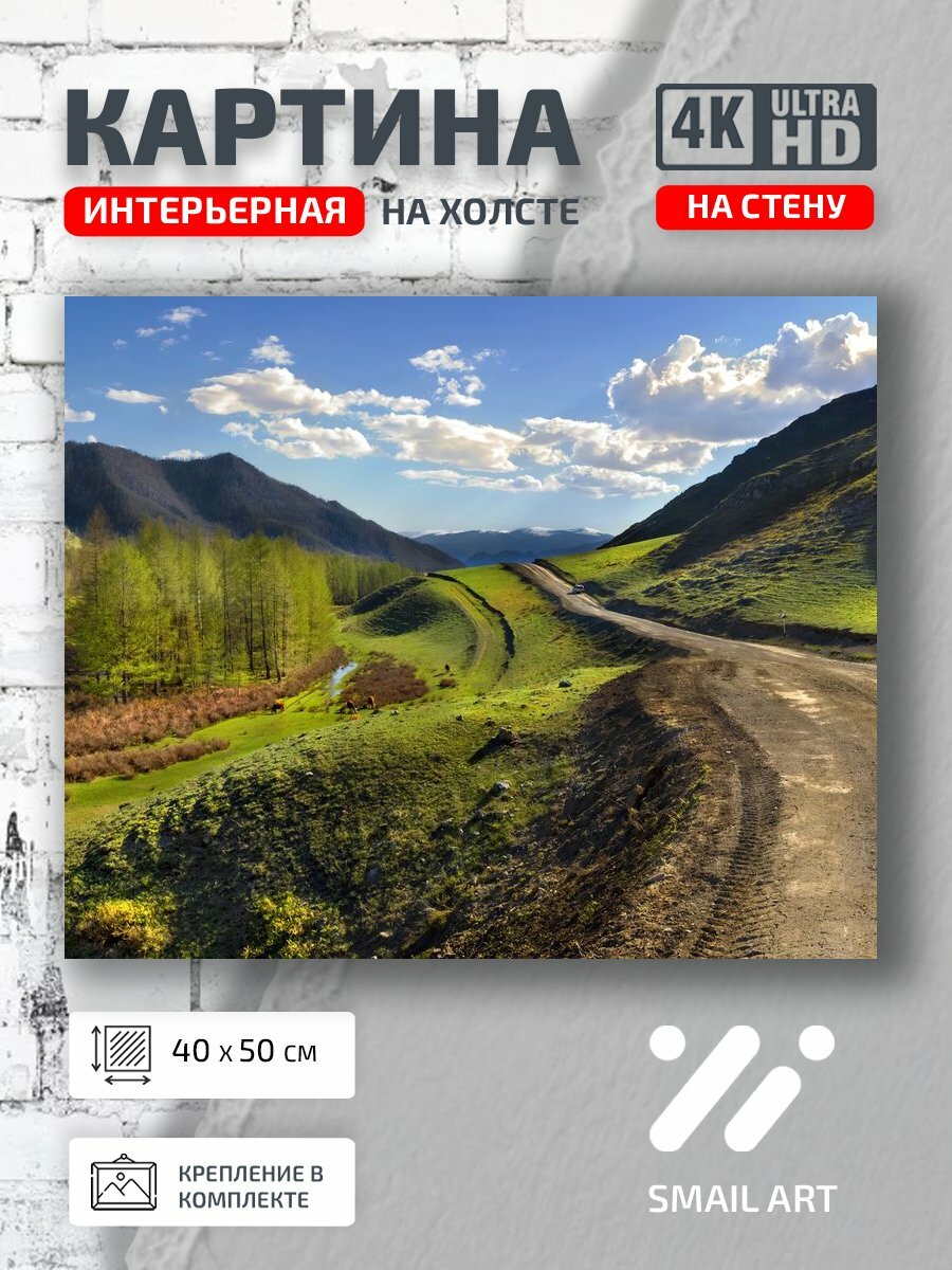 Картина на холсте интерьерная 40 на 50 на стену Гор Landscape для спальни пейзаж интерьер