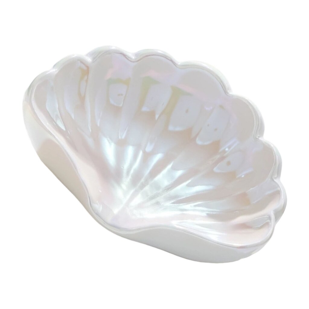 Легкая роскошная коробка для слива мыла в виде раковины-красочный белый
