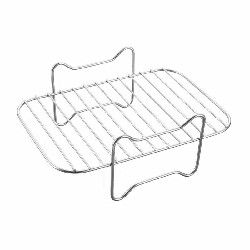 Двухслойный 4-контактный гриль-пароварка из нержавеющей стали, аксессуары для воздушной фритюрницы-силиконовый зажим еды