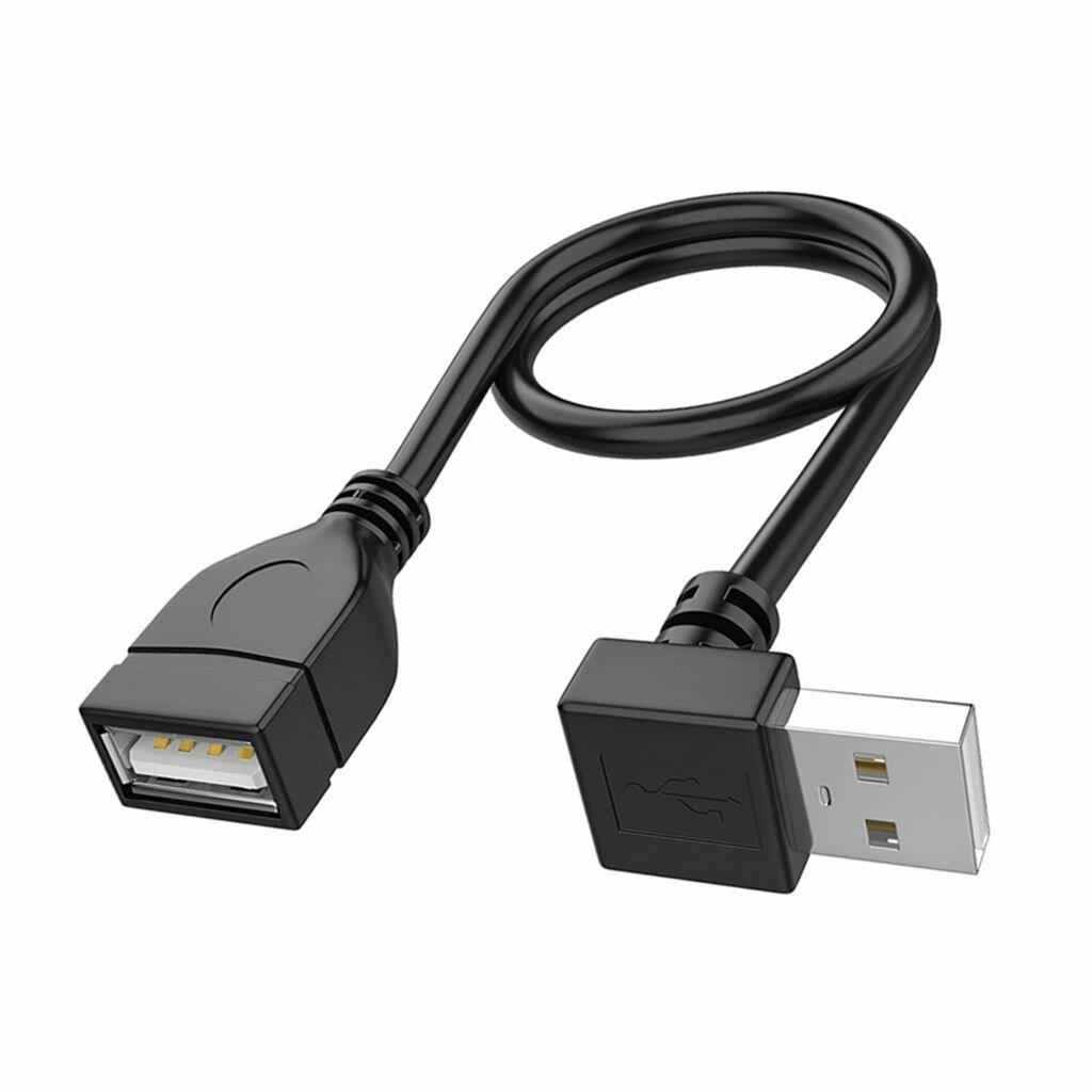Короткий кабель USB 2.0 от мужчины к женщине с углом наклона 90 480 Мбит/с для работы в ограниченном пространстве