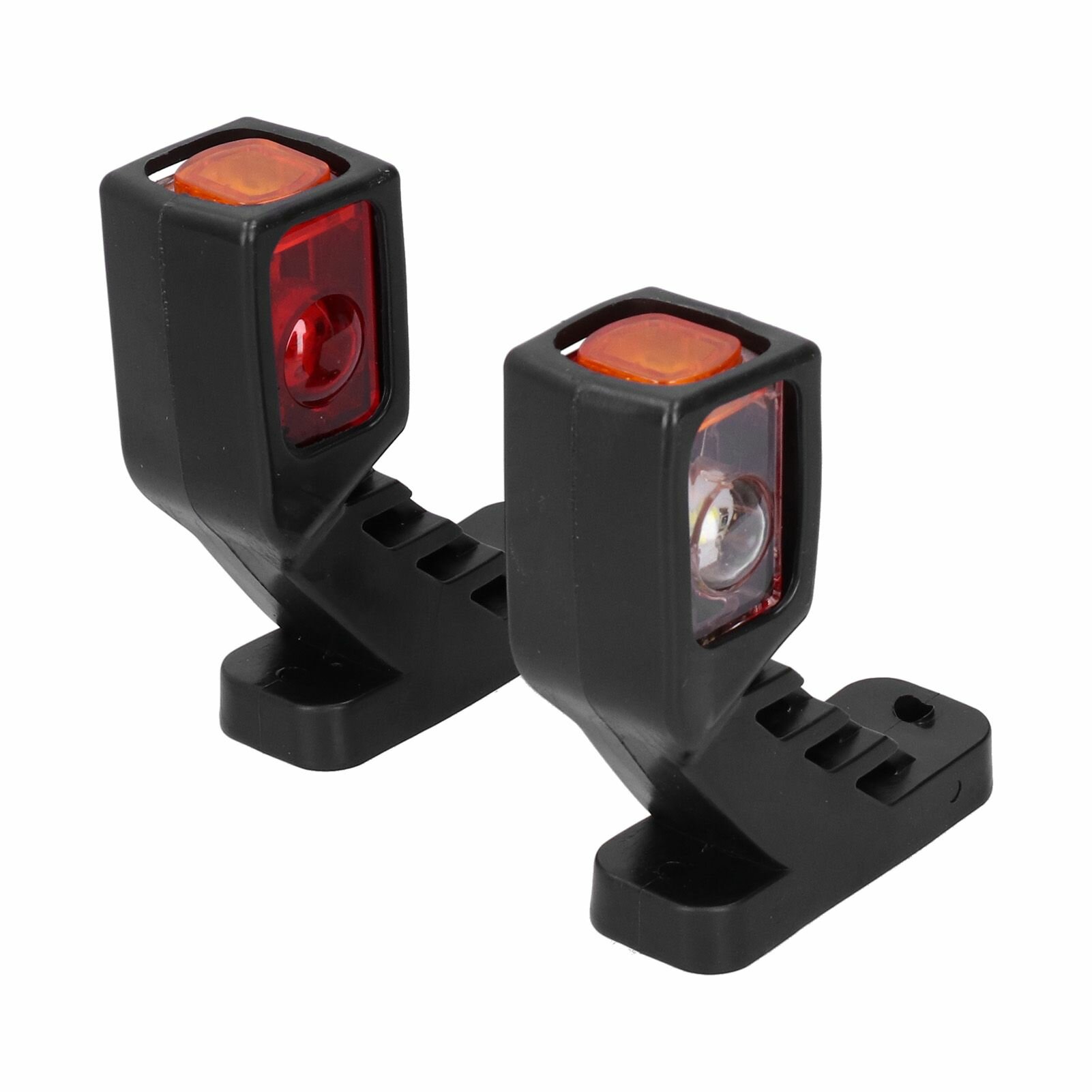 Пара 9LED боковых маркерных огней 12-24V желтого, белого и красного цветов для грузовиков и прицепов, IP65 водонепроницаемый