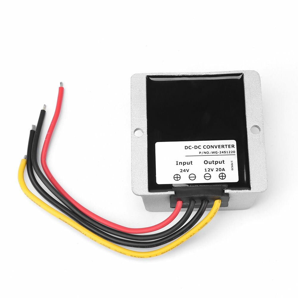 DC24V до 12V 20A 240W понижающий преобразователь модуль регулятора напряжения водонепроницаемый IP68