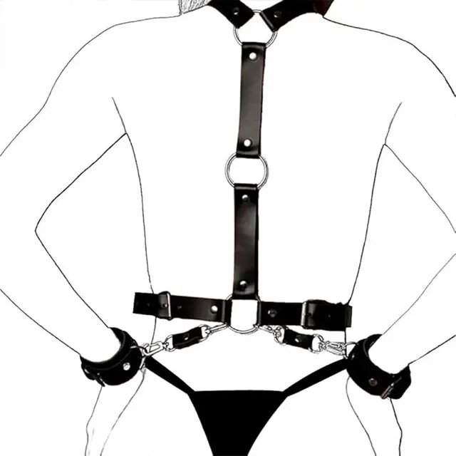 Игрушки для связывания из кожи для взрослых, подходят для кровати, реквизит SM, эротические игрушки для игры в бандаж на бедра, комплект женского нижнего белья из искусственной кожи для вечеринок и игр