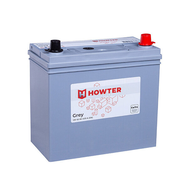Аккумулятор автомобильный HOWTER Grey ASIA NS60 45R ОП 400A (238х129х227) B24L 238x129x227