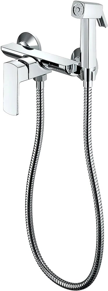 Гигиенический душ Haiba HB176 со смесителем, хром, глянцевый, латунь, рычажный, смеситель для биде