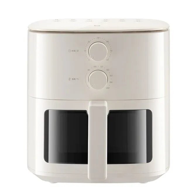 Воздушная фритюрница, 12 л, прозрачное окно, микрокомпьютерное управление, автоматическое отключение, 1400 Вт, пластиковый корпус, универсальное напряжение 111-240 В