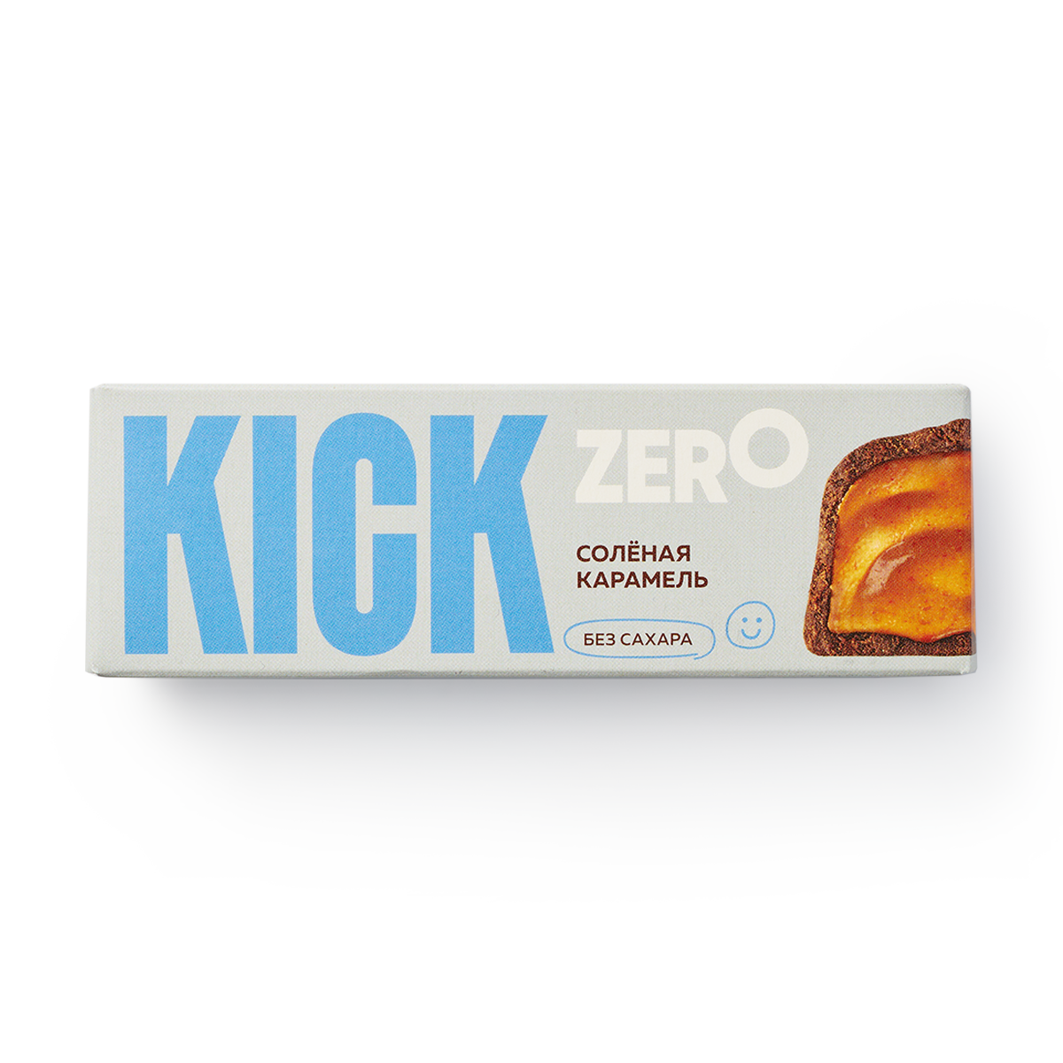 Батончик Kick с солёной карамелью в карамельном шоколаде без сахара