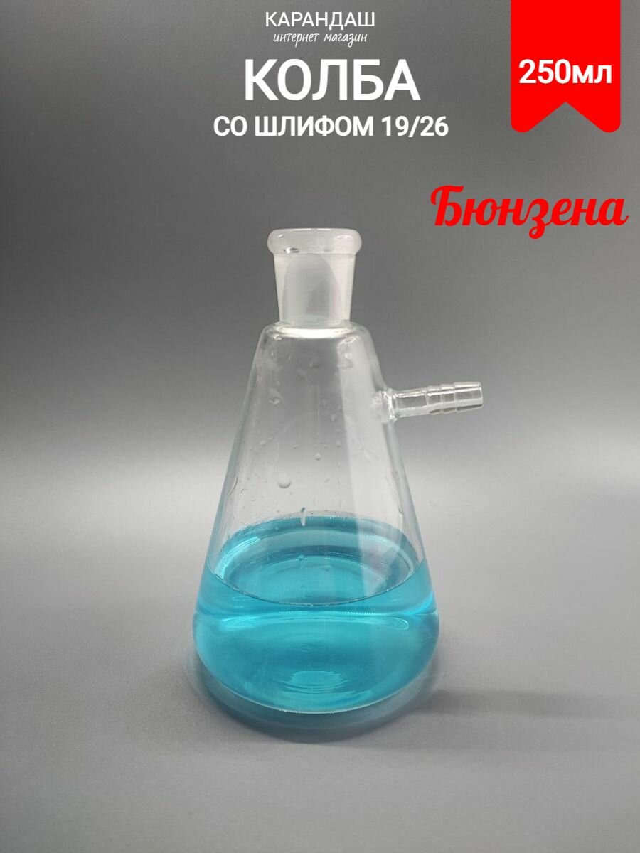Колба Бунзена 2- 250-19/26 со шлифом