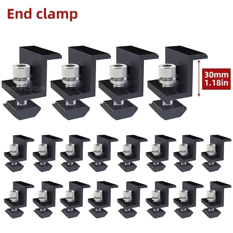 Аксессуары для крепления солнечных панелей 4/10/20 шт TypeA-20PCS-30MM