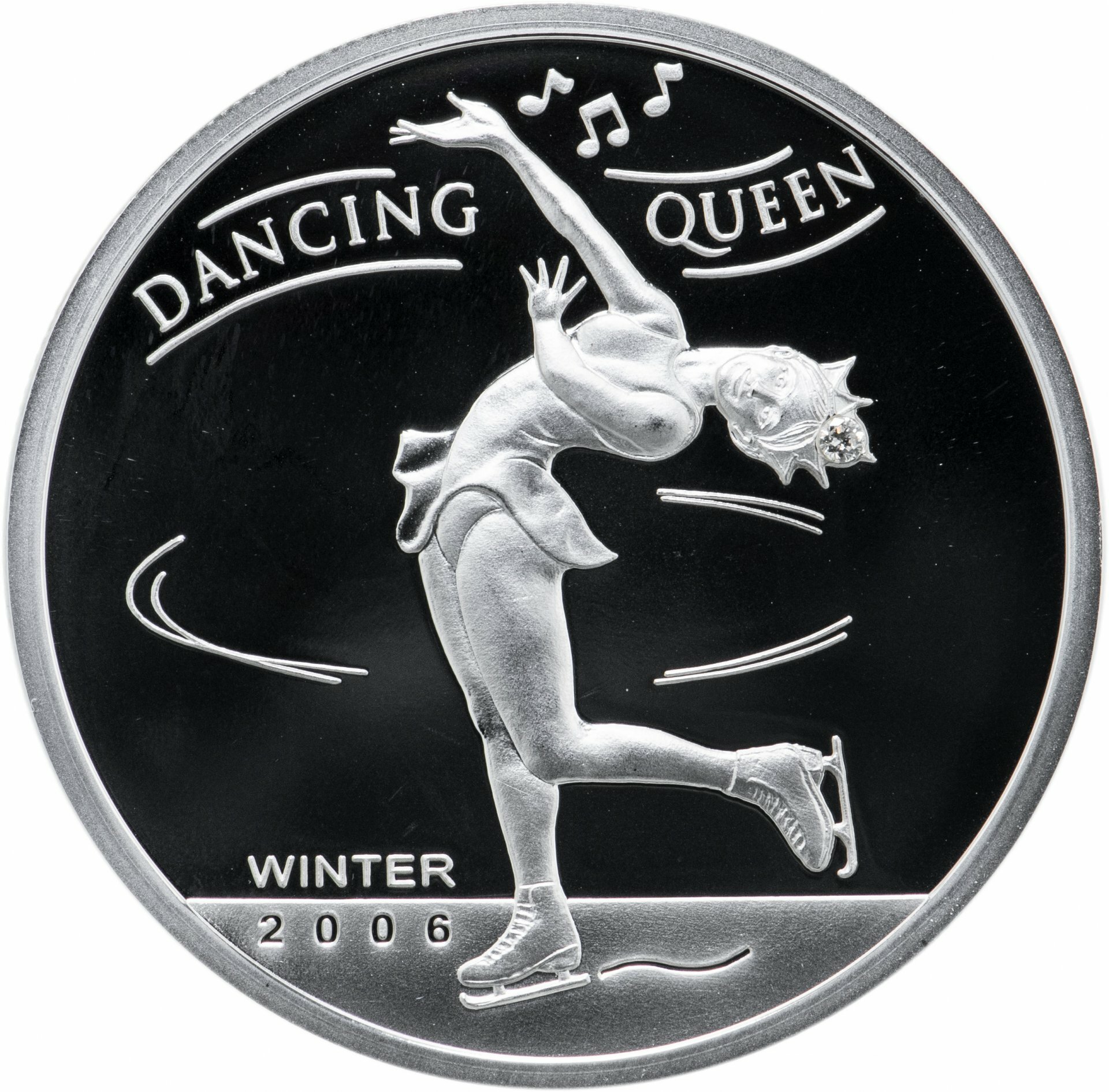 Монголия 500 тугриков 2006 "Танцующая королева" в футляре, Серебро 925, в сохранности Proof