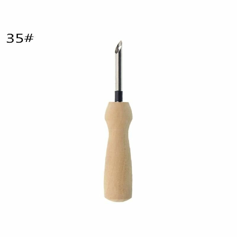 Пробойник для ковровой вышивки 3,5 мм, деревянная ручка с металлической иглой, инструмент для толстых шерстяных ниток, ручная вышивка ковров, пуансон для ткачества и рукоделия