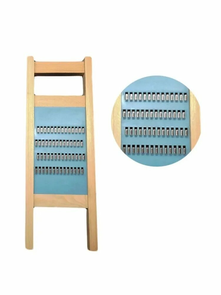 Терка-измельчитель ручная для овощей и сыра, многофункциональная кухонная терка из натурального дерева 2.5 мм