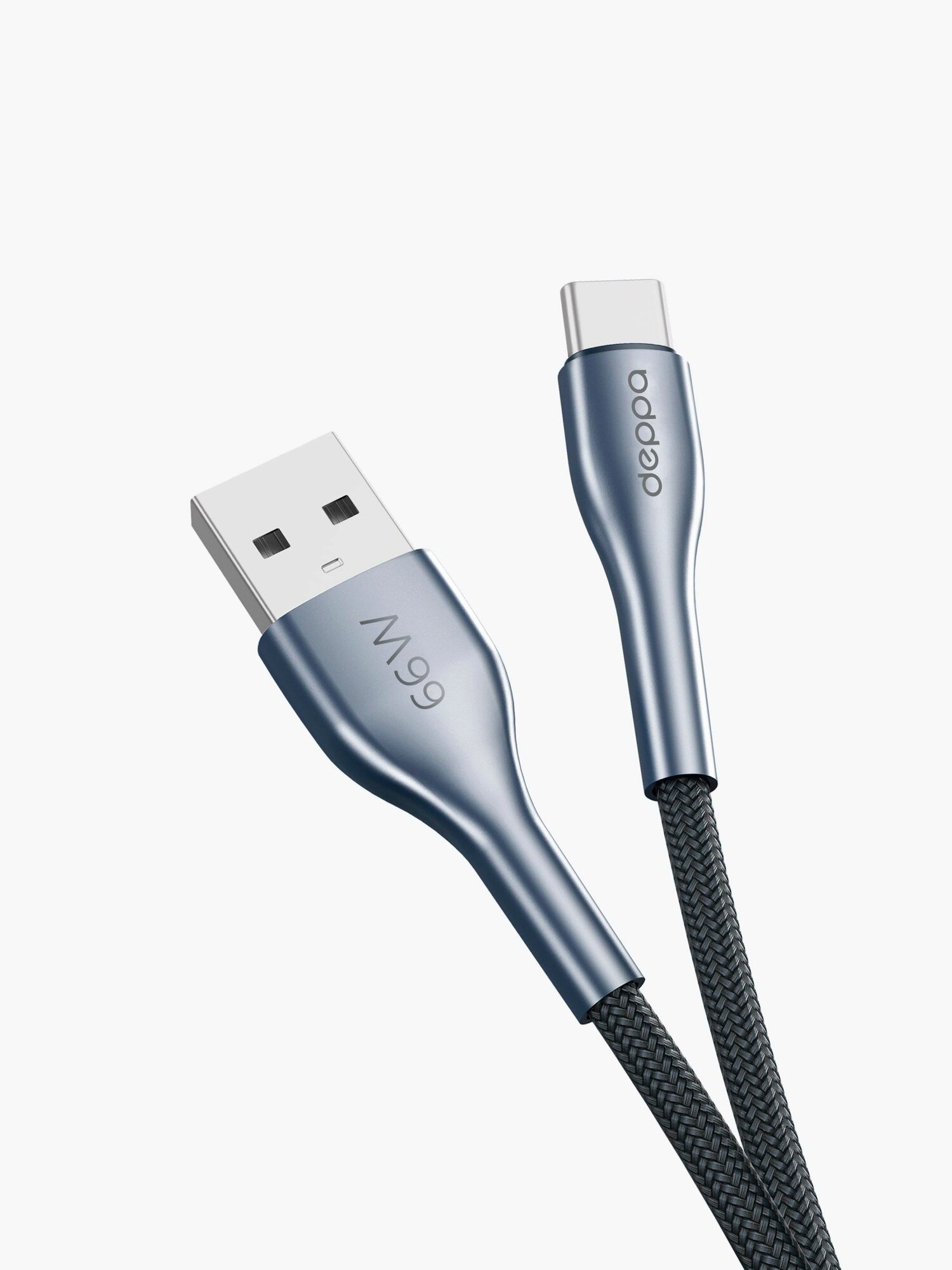 Кабель для зарядки Apollo USB-А - USB-С, 66Вт, 1м, черный, Deppa, 72604