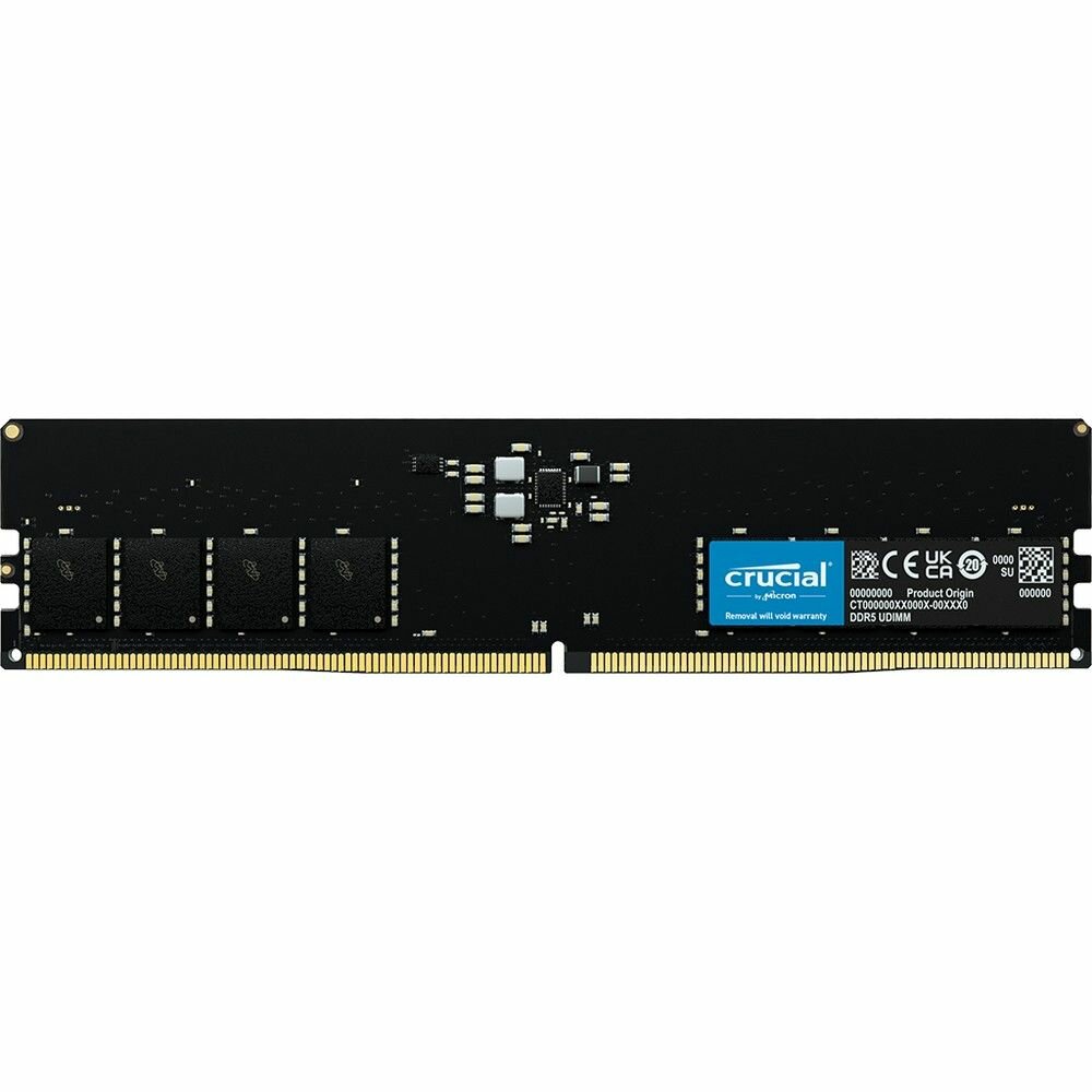 Модуль памяти 16GB Crucial DDR5 4800 UDIMM Basics Desktop Memory CB16GU4800 , CL40, 1.1V, SRx8, RTL