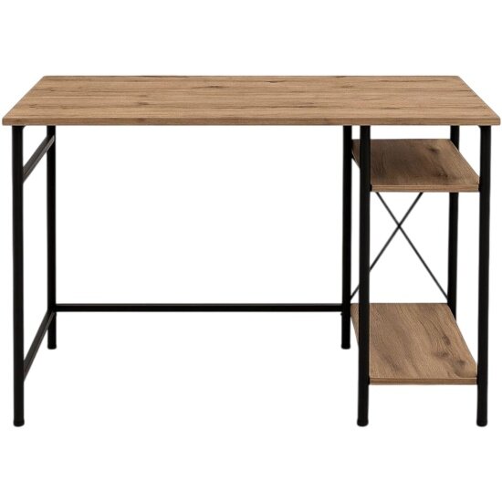 Стол письменный Brabix "SMART CD-018", 1100х600х765 мм, 2 полки, металл/ЛДСП бунратти, каркас черный