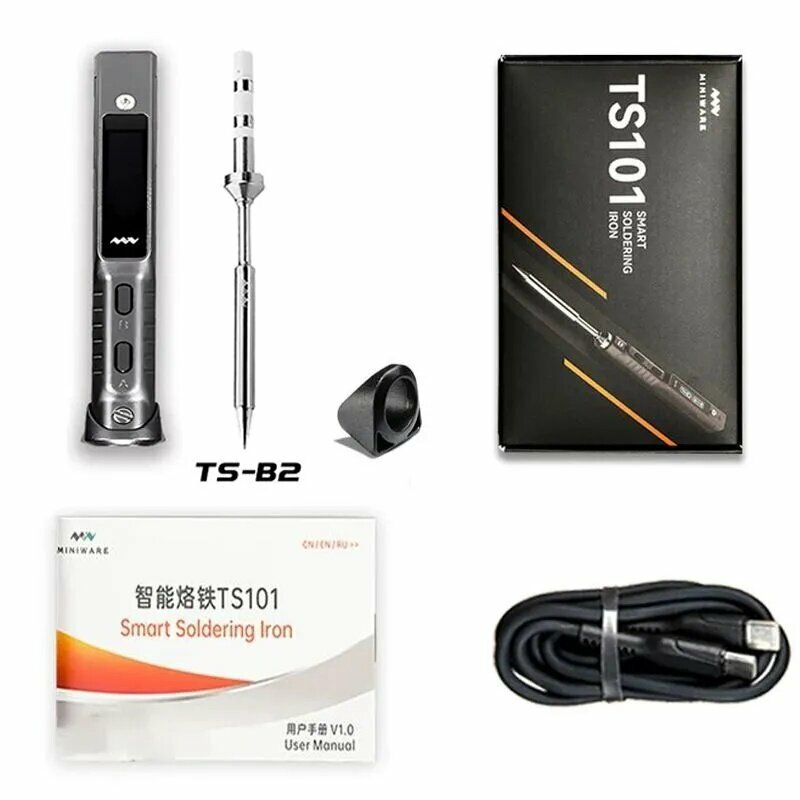 MINIWARE TS101 Серый Электрический паяльник Цифровой дисплей Сварочная ручка высокой мощности