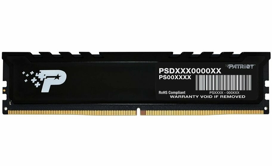 Оперативная память Patriot Signature Premium DDR5 - 16GB, 5600 МГц, DIMM, CL46, RTL (psp516g560081h1)