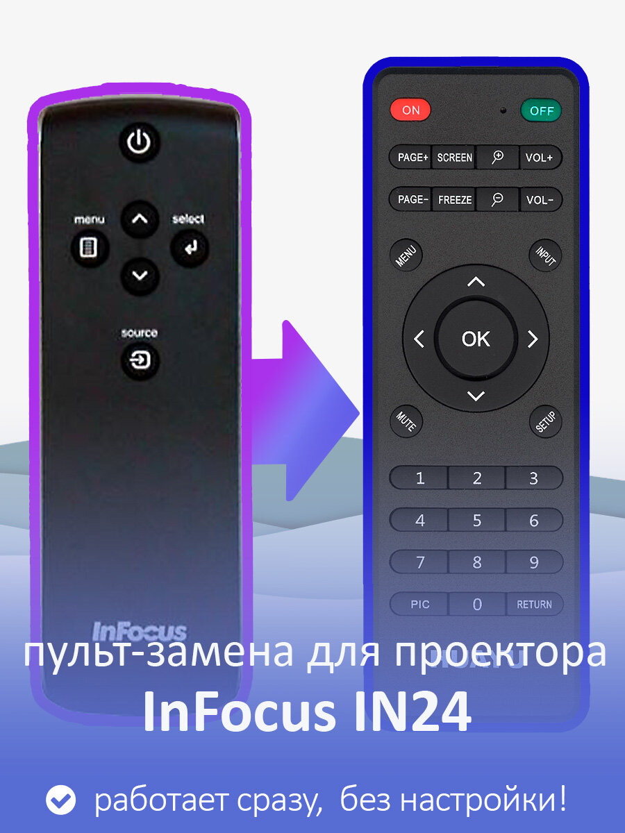 Пульт-замена для InFocus IN24