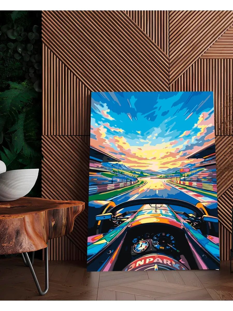 Картина по номерам Картинг-Гонки на картах