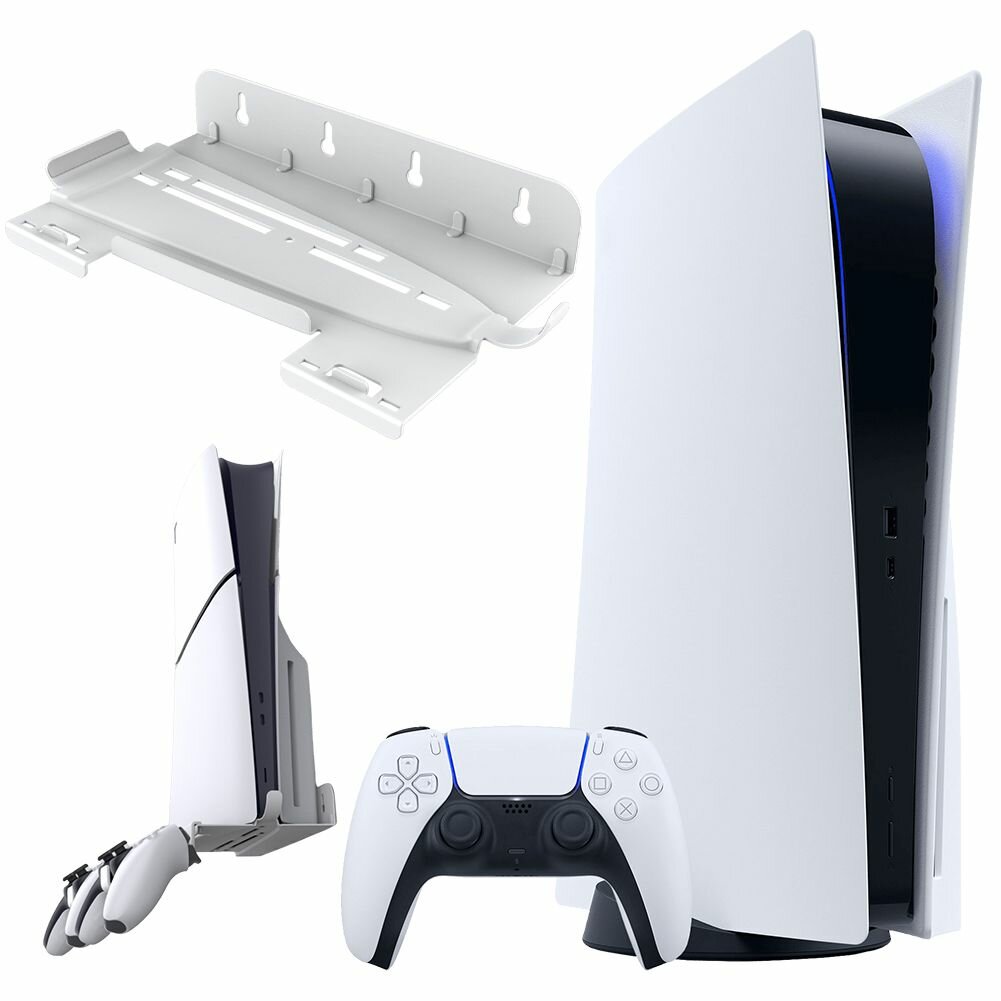 Настенное крепление для PS5/Slim/Pro, быстрый монтаж, прочная сталь, держатель для консоли