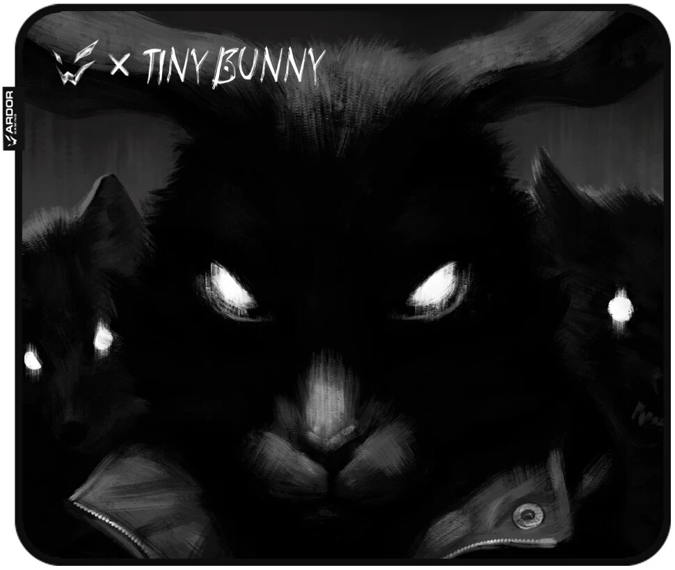 Коврик ARDOR GAMING Tiny Bunny (M), 350 мм x 300 мм x 4 мм, черный