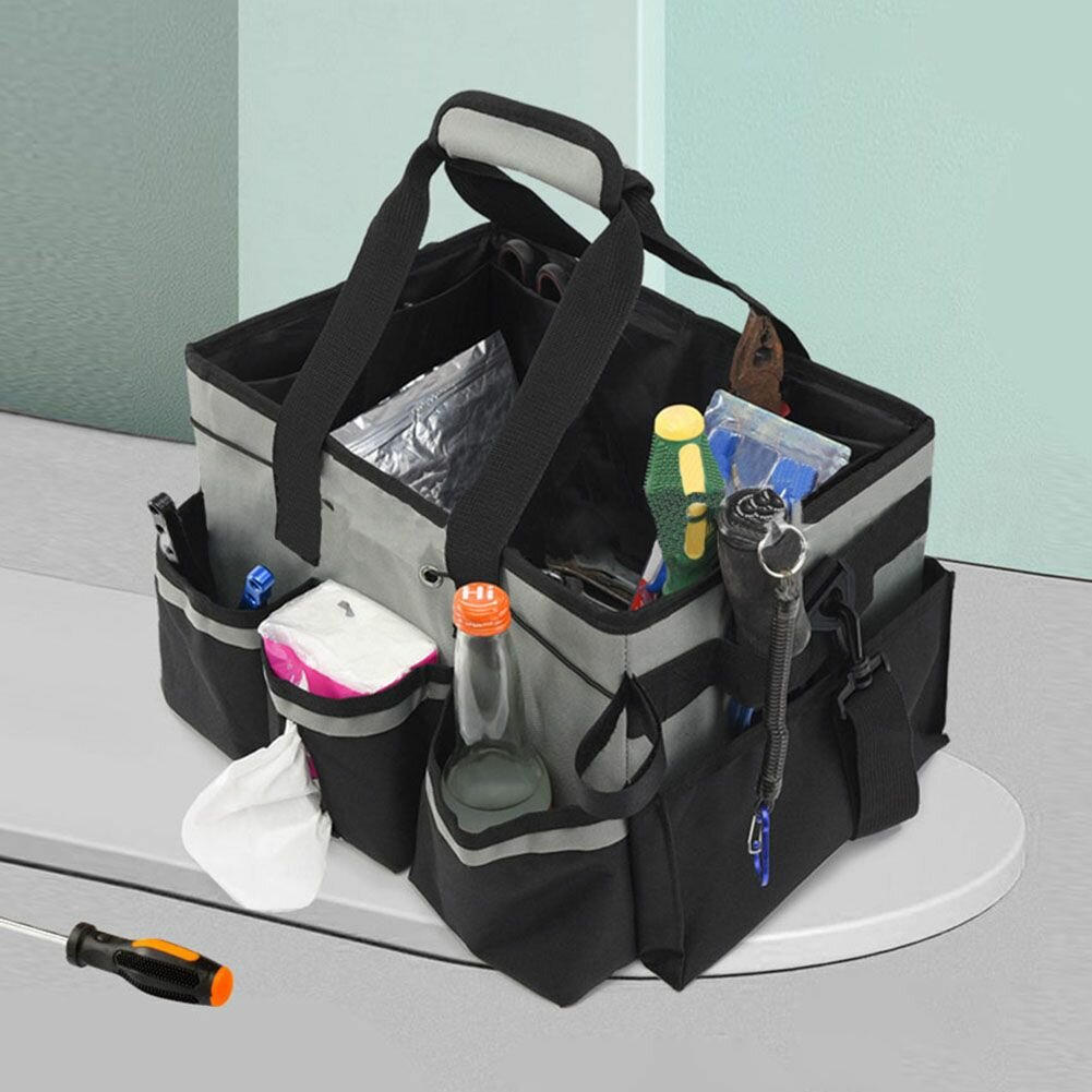 Очистка инструмента для очистки сумки Caddy Организаторы инструмента для хранения ткани оксфорд