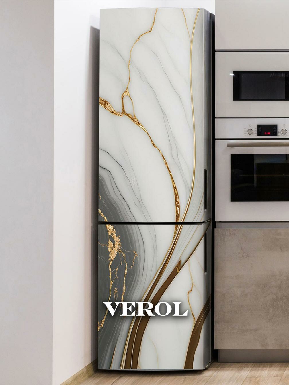 Наклейка на холодильник VEROL "Мрамор" 200х65 см, для декора