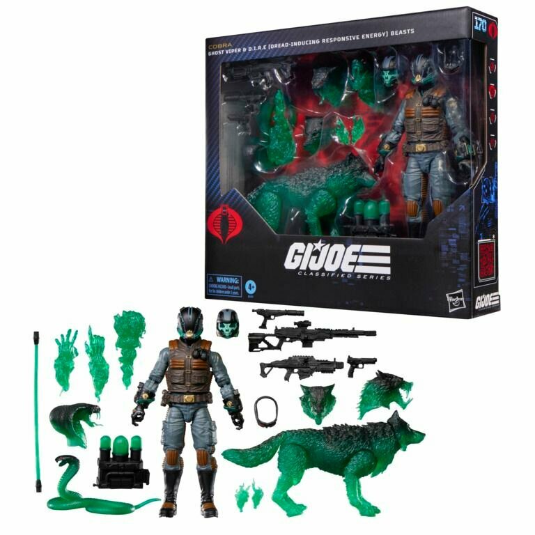 GIJOE, фигурка CLASSIFIED SERIES GHOST VIPER D.I.R.E (DREAD-INDUCING RESPONSIVE ENERGY) BEASTS подарок мальчику Hasbro.6 дюймов