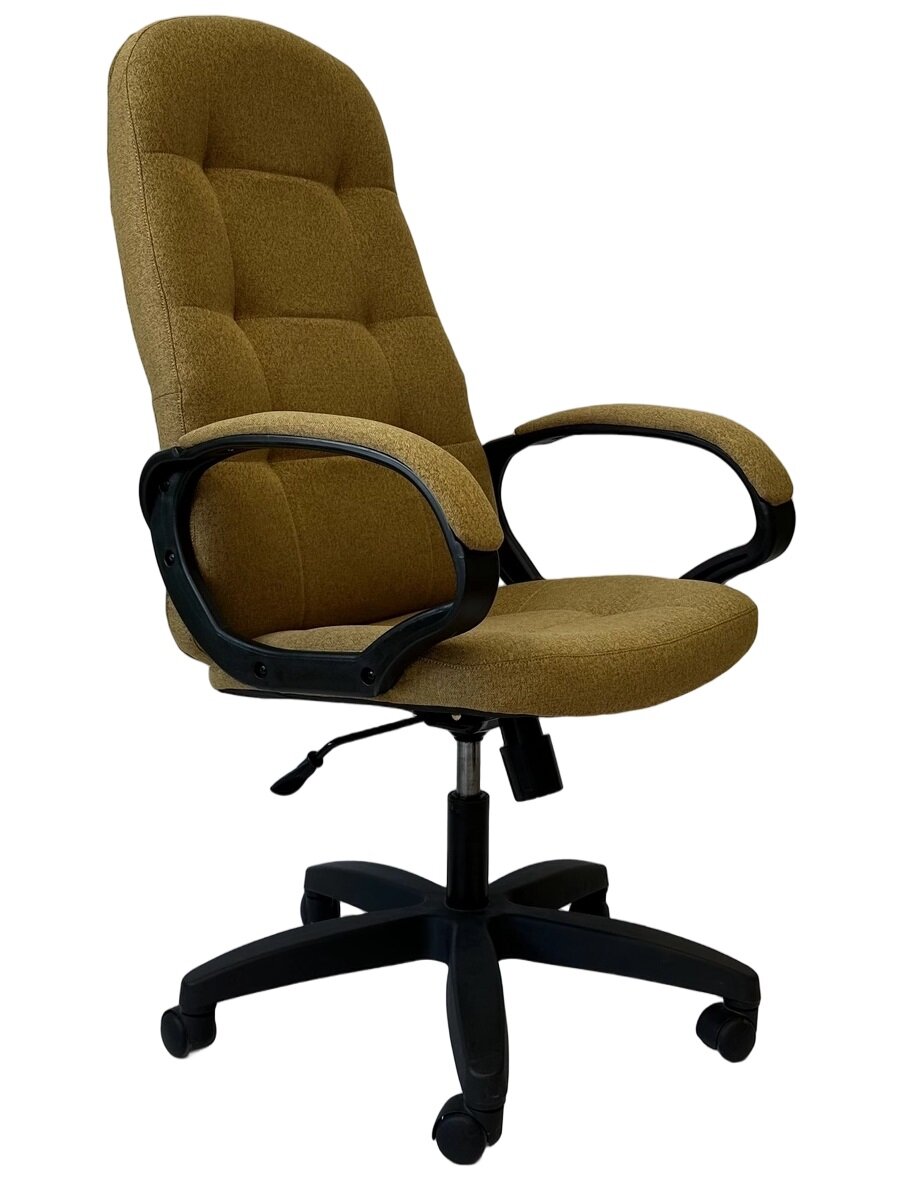 Кресло офисное StylChairs Пилот Ультра Софт, с подлокотниками, ткань, горчичный