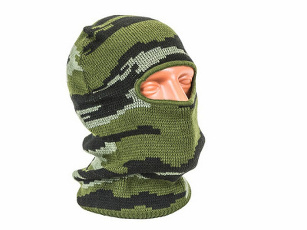 Подшлемник вязанный цвет зелёный КМФ BVR (Разм. Безразмерный ряд / Рост )