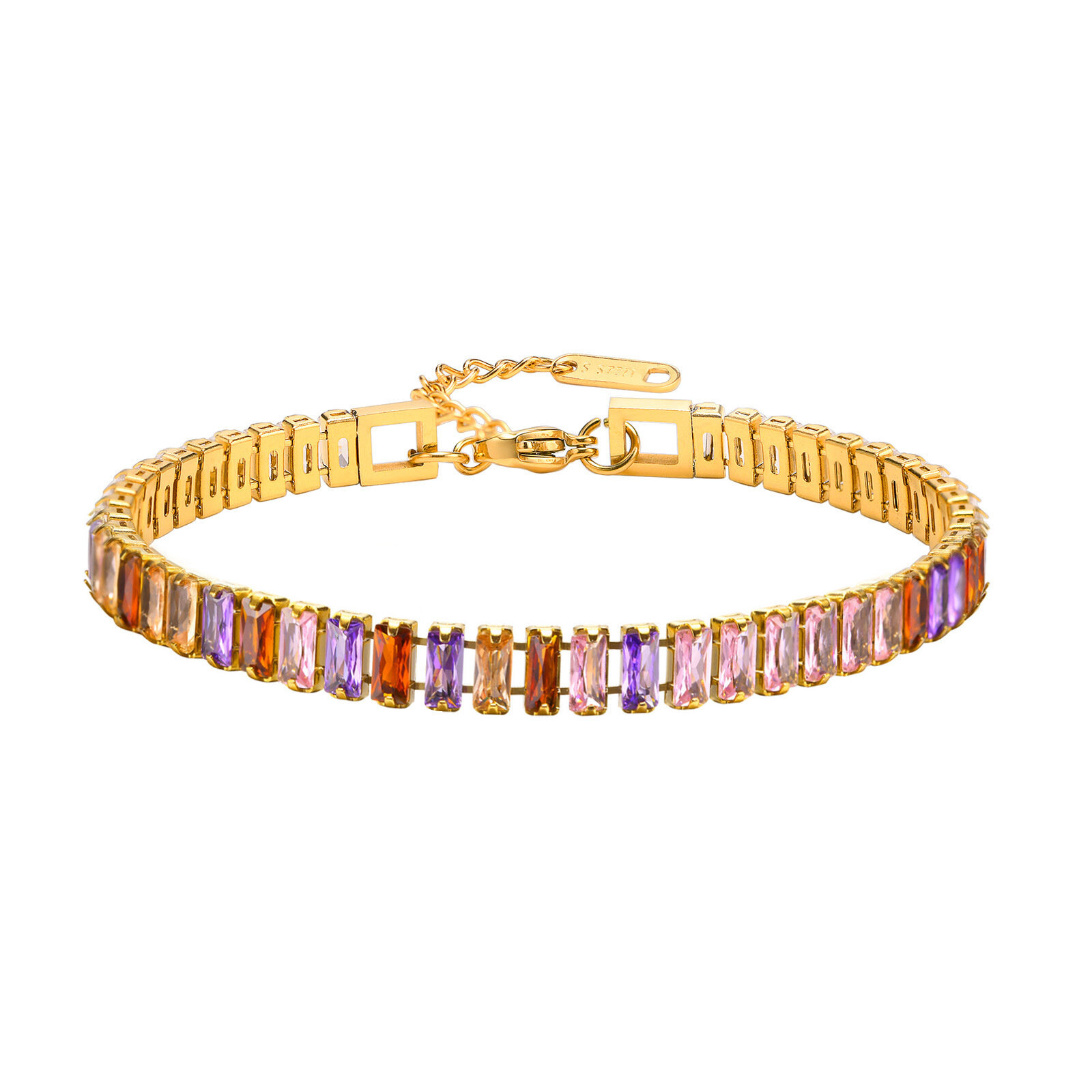 Браслет для гадания, YM Белый циркон Сталь Серебро Женский Минимализм Удача