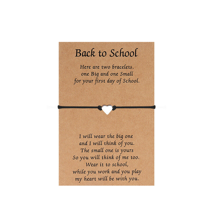 Браслет для гадания, YM Плетеный Сердце Окончание учебы Карта Пара