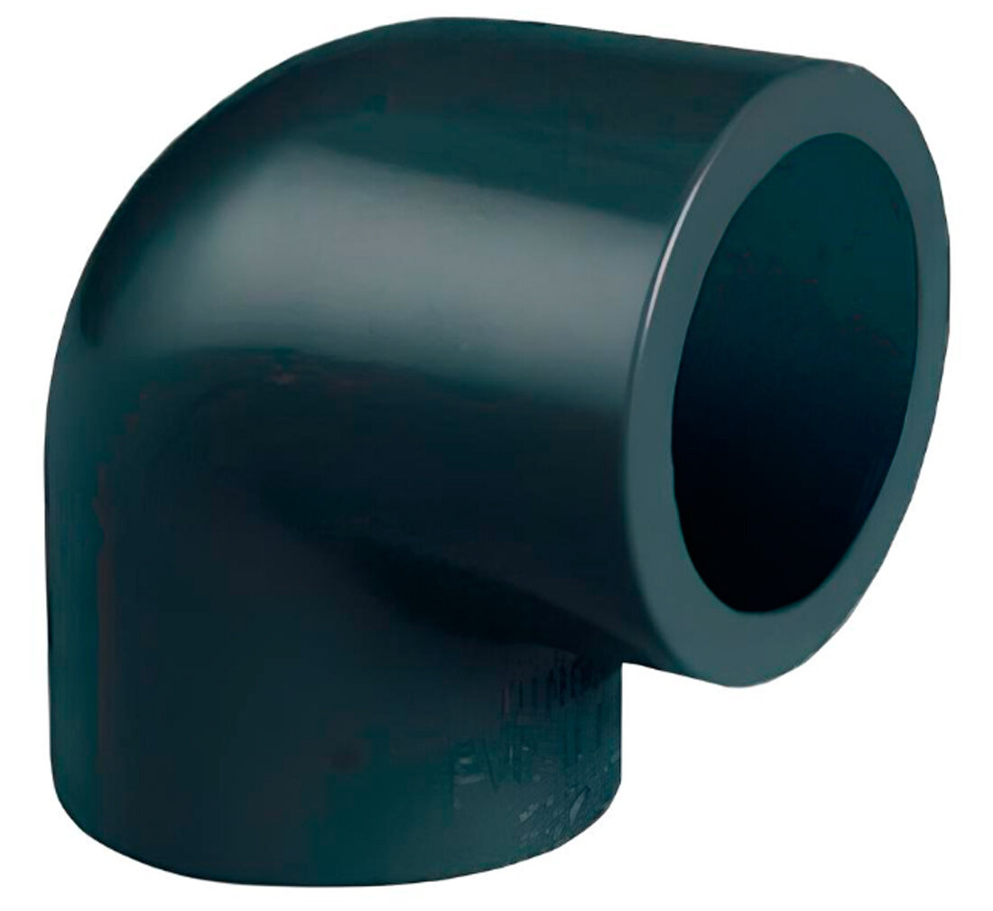 Угол 90 град. клей-клей д.40 (КНР), неразборный / Трубы и фитинги